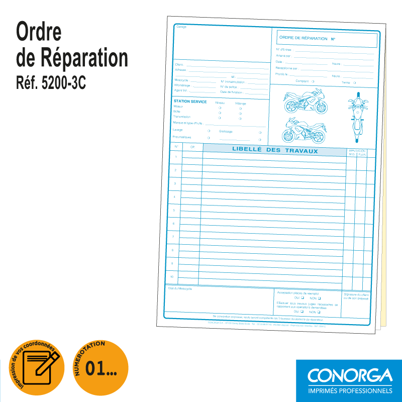 Fiche de Réparation - CONORGA